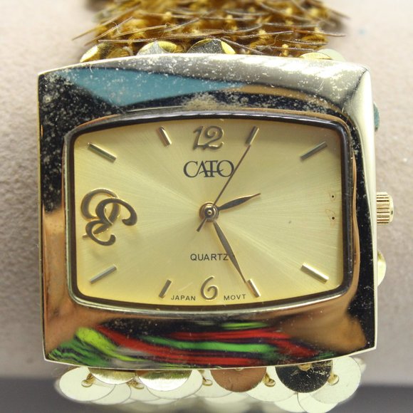 Cato | Accessories | Vintage Cato Quartz Womens Casual Classic Gold ...